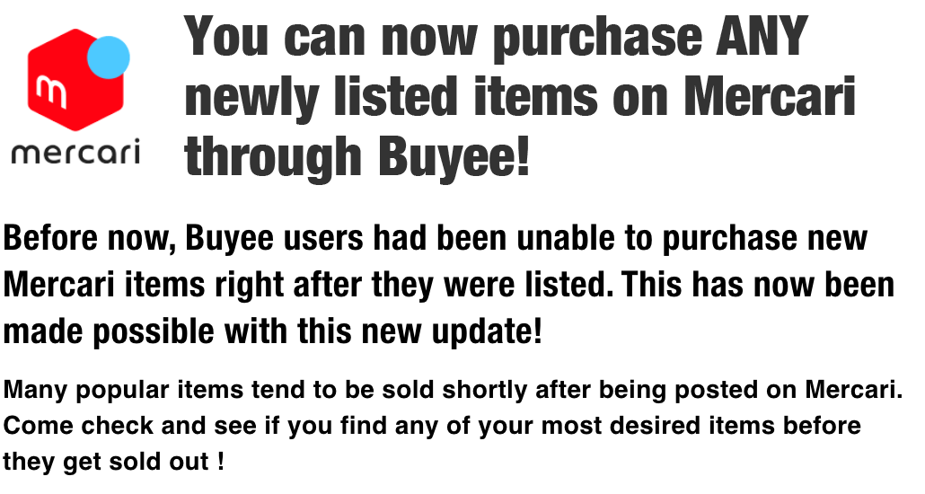 You may now place orders on Mercari items right after the item being ...